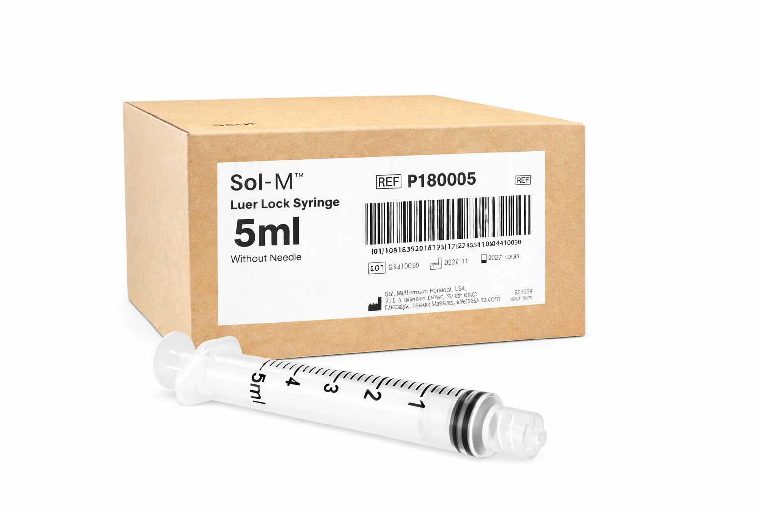 Sol-Millennium 5ml Luer Lock Syringes Box 100 – Charles Medical
